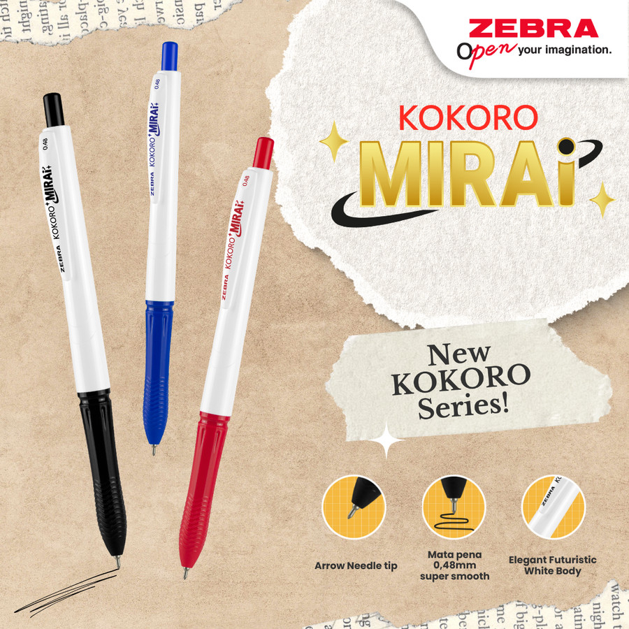Jual Asaba Stationery - Pulpen/Bulpen/Pen/Bolpen Gel Zebra Kokoro Mirai ...