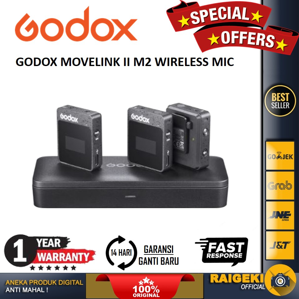 Jual Godox Movelink II M2 Wireless Microphone System - Mic Wireless ...
