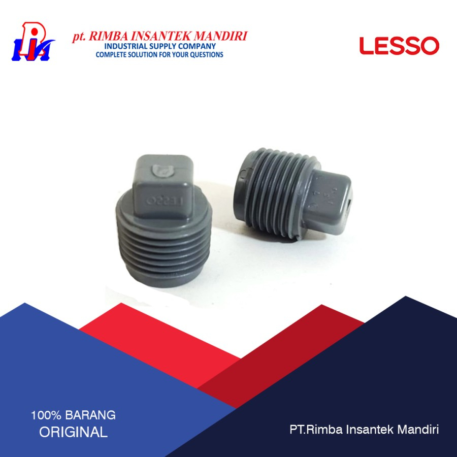 Jual Plug / Dop PVC 1/2" AW Lesso Drat Luar Penutup Sambungan Pipa ...