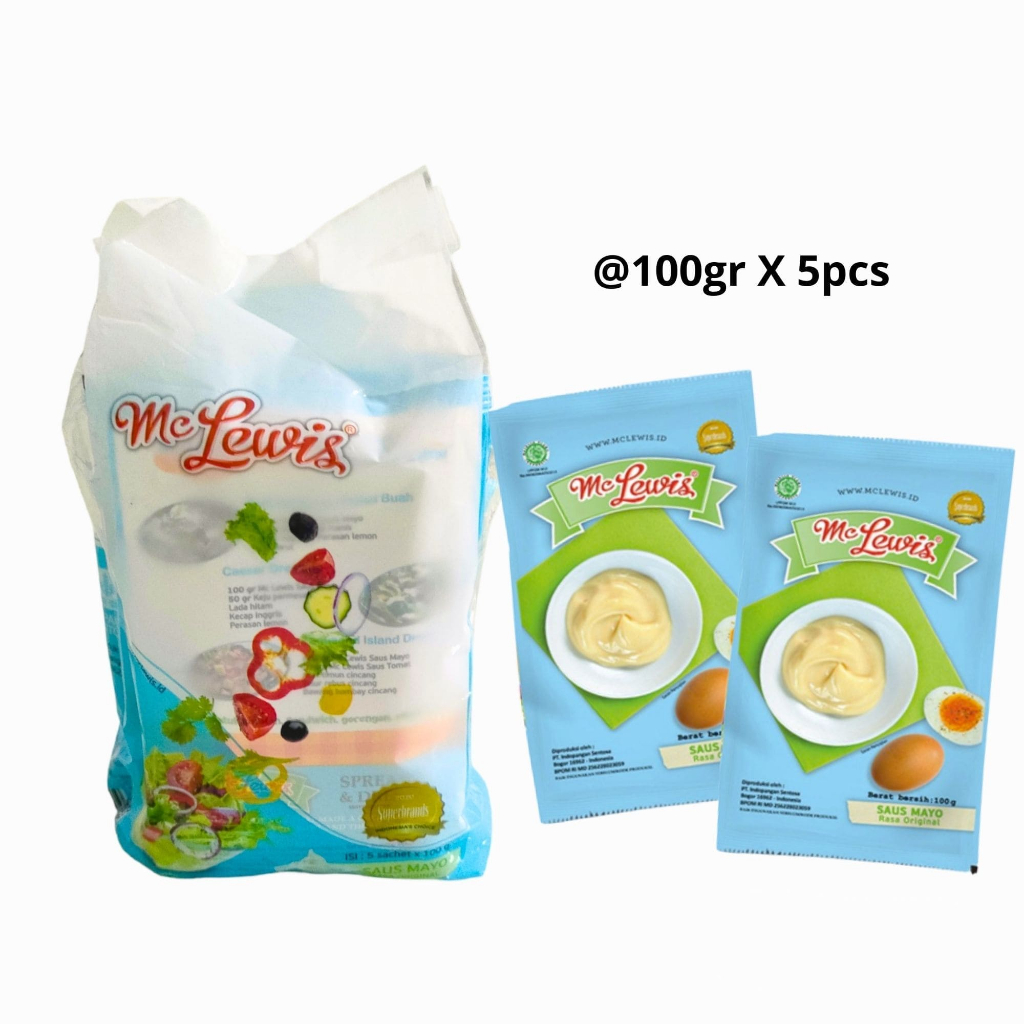 Jual Mayonaise Sachet @100grX5pcs / Mc Lewis Original Mayonnaise ...