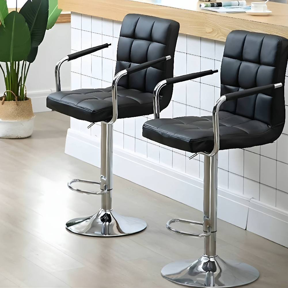 Jual Kursi Bar Stool Cafe Kaki Chrome Kursi SJY-10 Kursi Cafe Minimalis ...