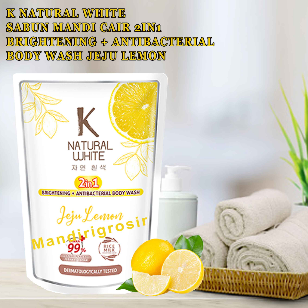 Jual Sabun Cair * K Natural White * Body Wash Brightening * Jeju Lemon | Shopee Indonesia
