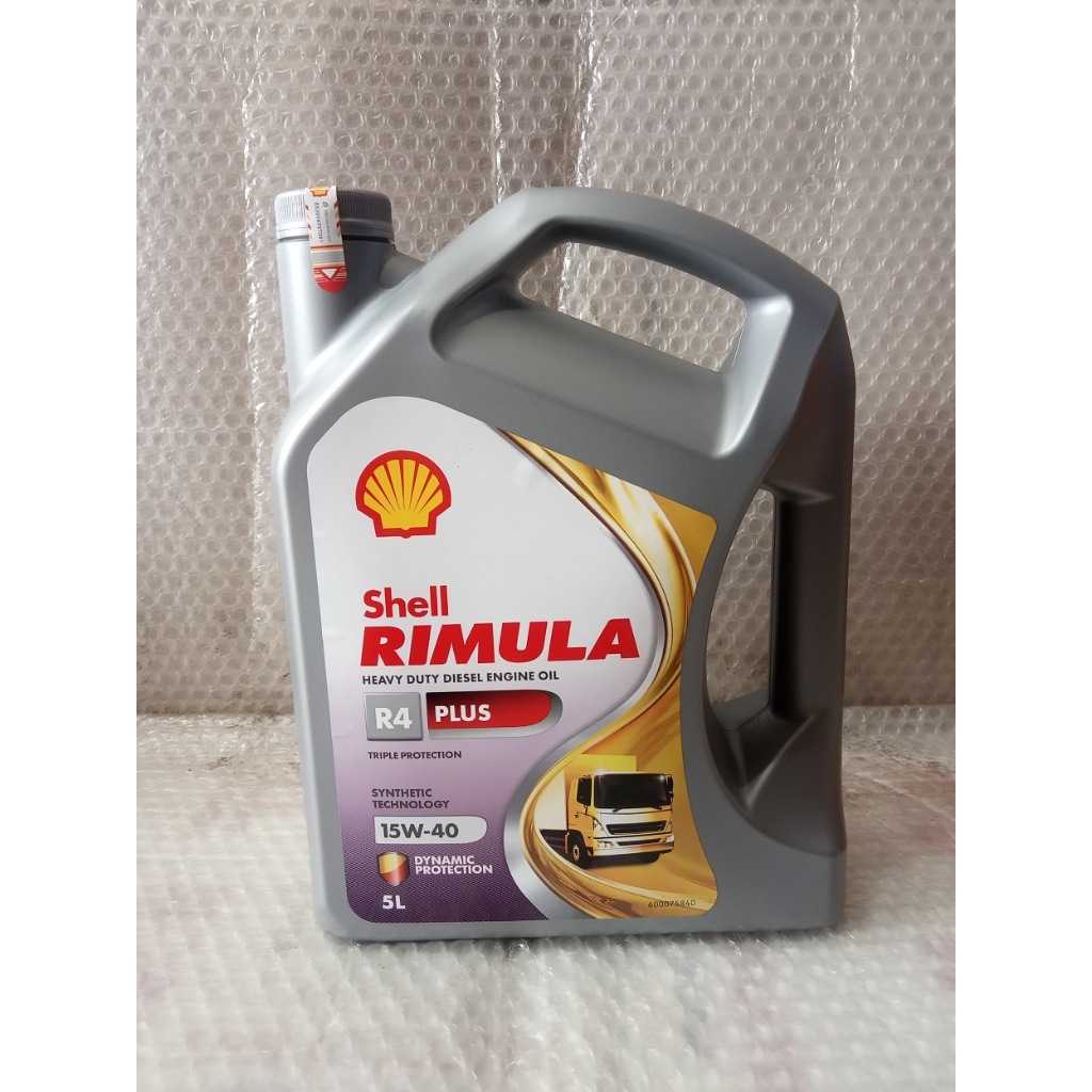 Jual Oli Diesel Shell Rimula R4 Plus 15W-40 5 Liter Asli Original ...