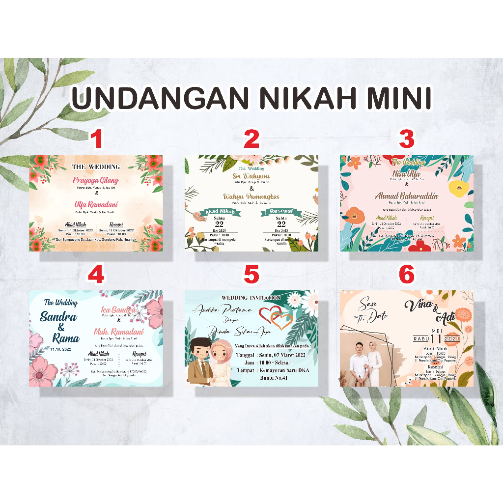 Jual undangan pernikahan mini | Shopee Indonesia