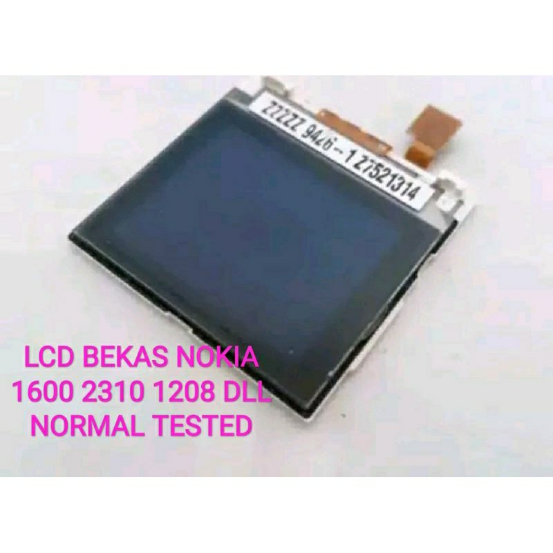 Jual LCD BEKAS NOKIA 1208 1600 2310 ORIGINAL NORMAL TESTED | Shopee ...