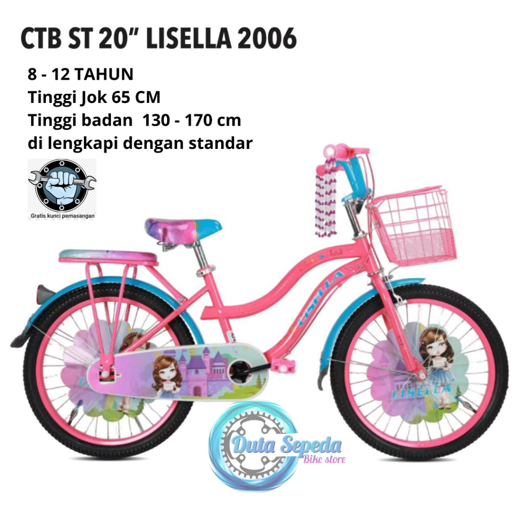 Jual Sepeda Anak Perempuan Usia 7- 12 th Ukuran 20 Inch ATLANTIS dan ...