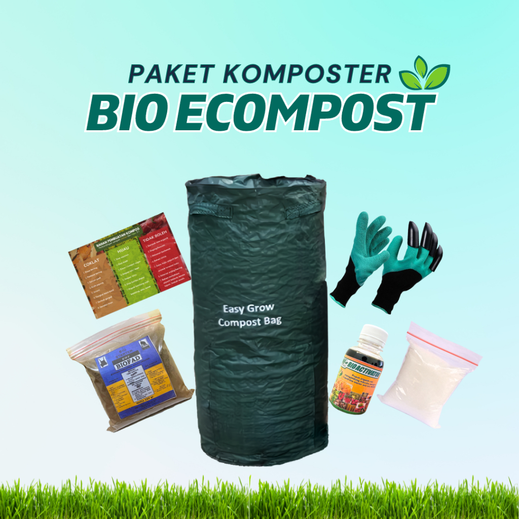 Jual Bio Ecompost 200 Liter Paket Komposter Lengkap Compost Bag Daur ...