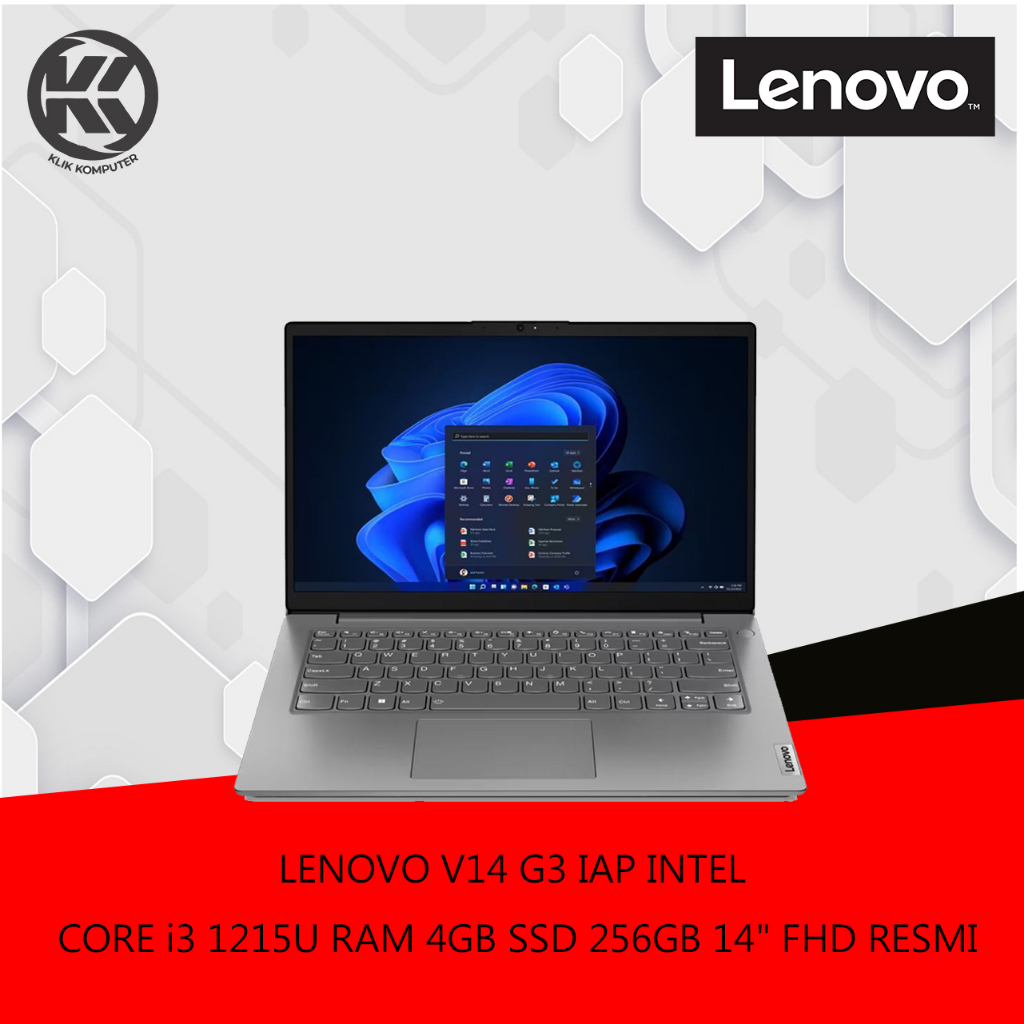 Jual LENOVO V14 G3 IAP INTEL CORE i3 1215U RAM 4GB SSD 256GB 14" FHD RESMI | Shopee Indonesia