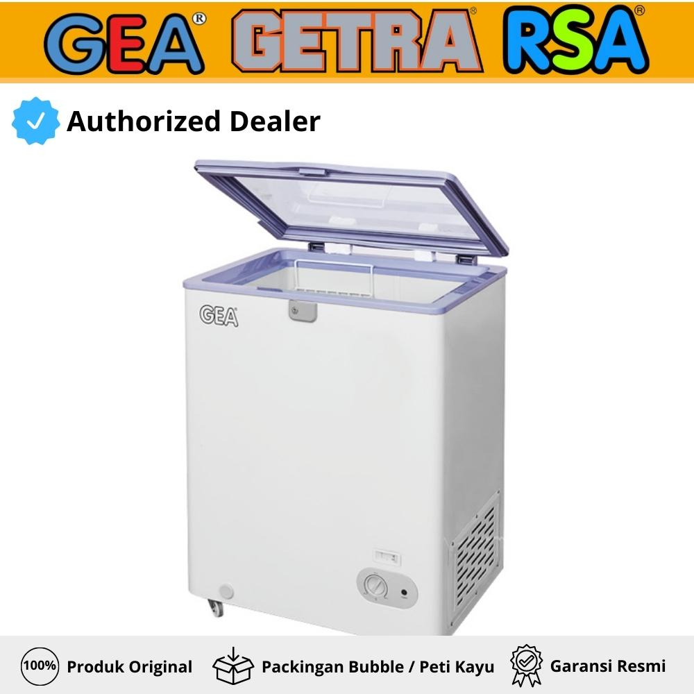Jual Chest Freezer Box Lift Up Gea Sd-100f Freezer Kaca Flat Kapasitas ...