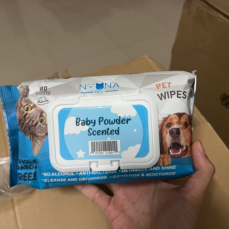 Jual Noona Tissue Basah Hewan / Pet Wipes for Animal in Baby Powder ...