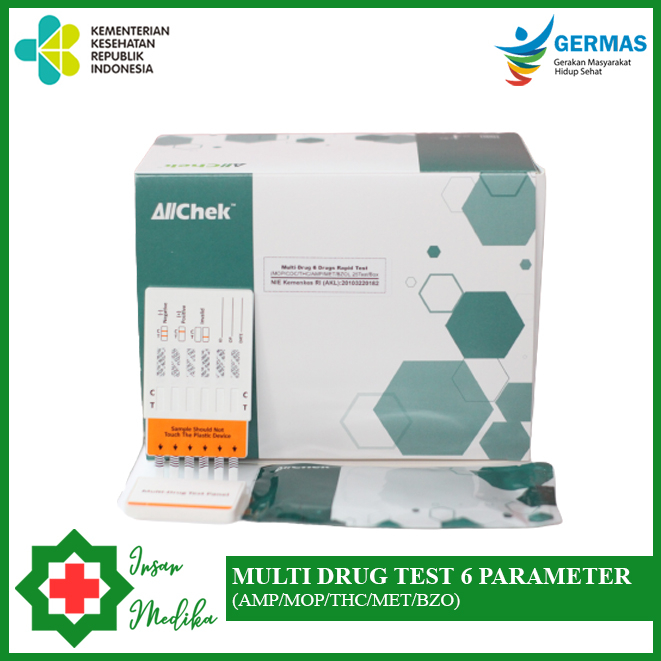 Jual Alat Cek Narkoba 6 Parameter Murah Akurat Merek Allchek Isi 25 ...