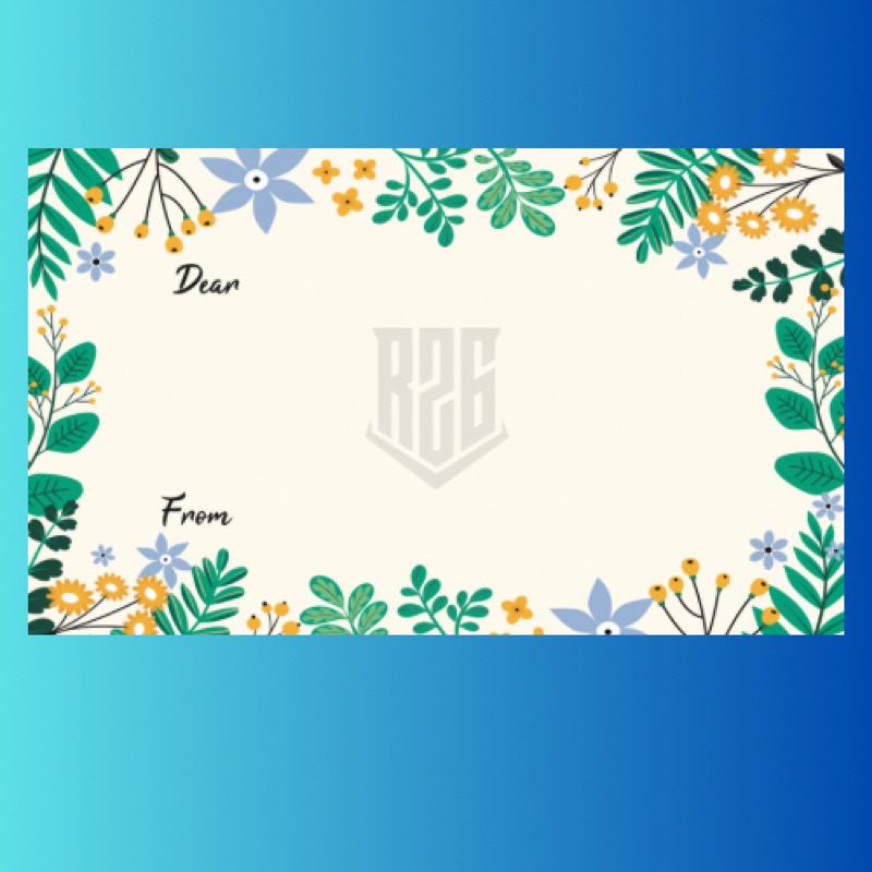 Jual kartu ucapan polos | greeting card ukuran 6x10 cm | thank you card ...