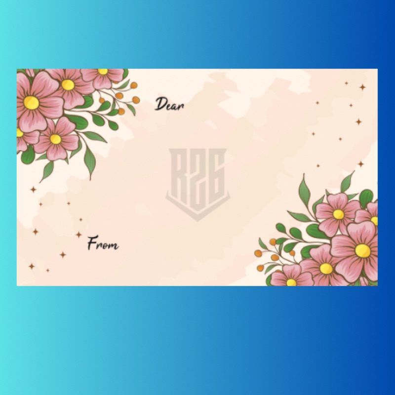 Jual kartu ucapan polos | greeting card ukuran 6x10 cm | thank you card ...