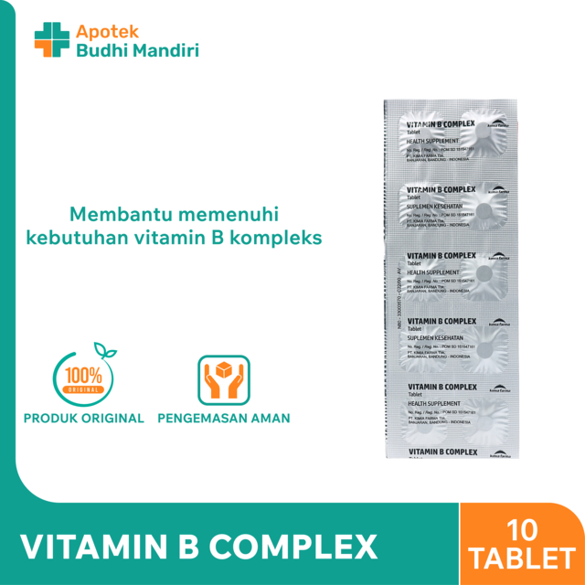 Jual Vitamin B Complex 10 Tablet Kimia Farma | Shopee Indonesia