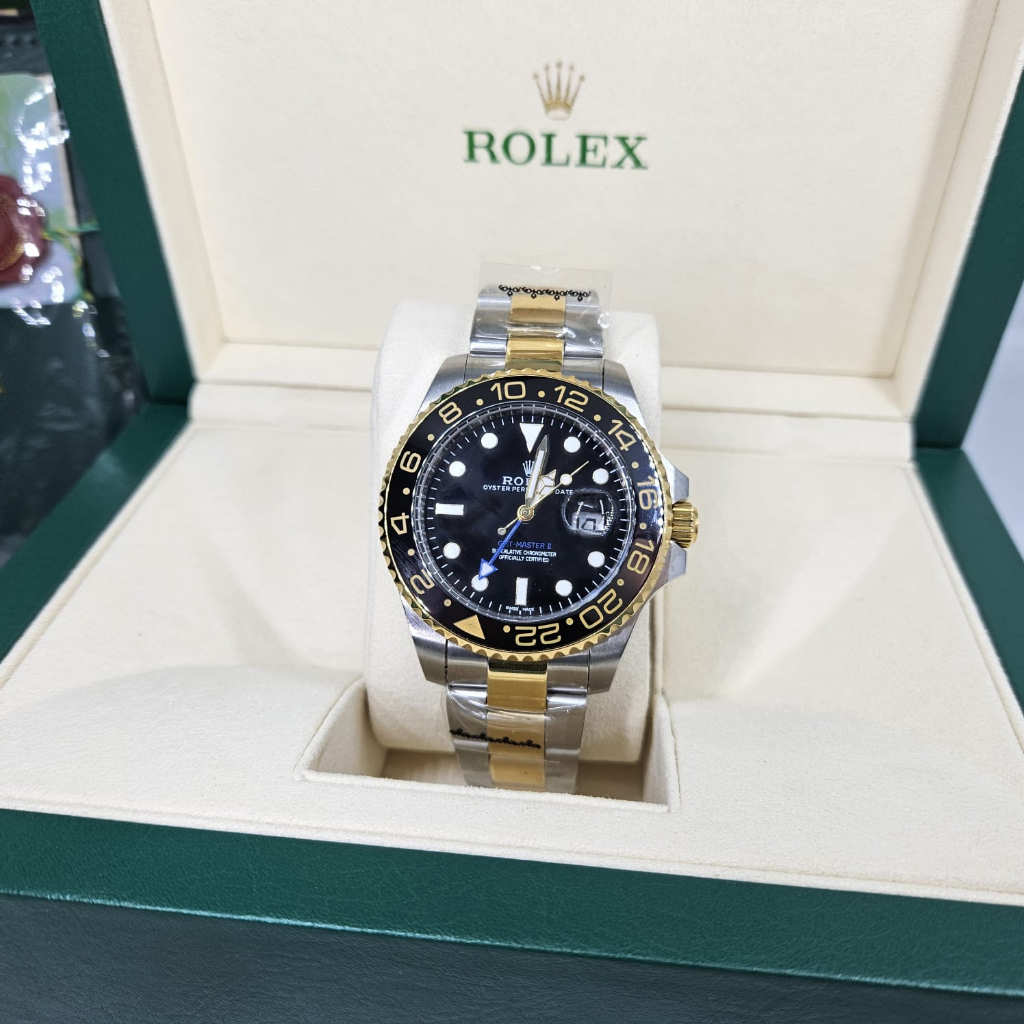 Jual JAM TANGAN PRIA ROLEX PREMIUM RANTAI STAINLESS GMT | Shopee Indonesia
