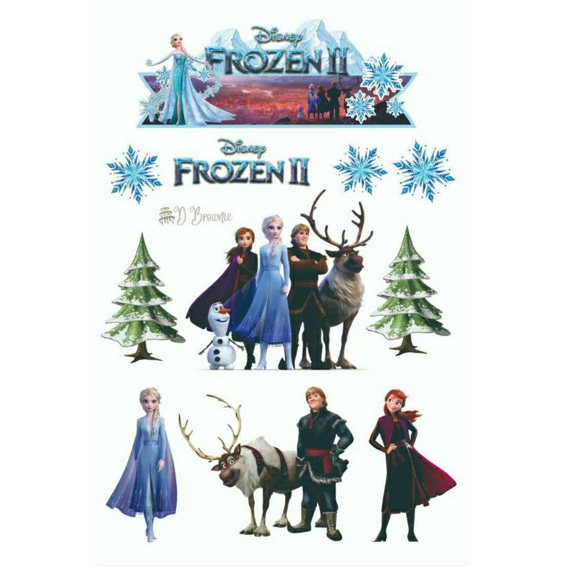 Jual Custom Nama cake Topper HappyBirthday tema Frozen 2 | Shopee Indonesia
