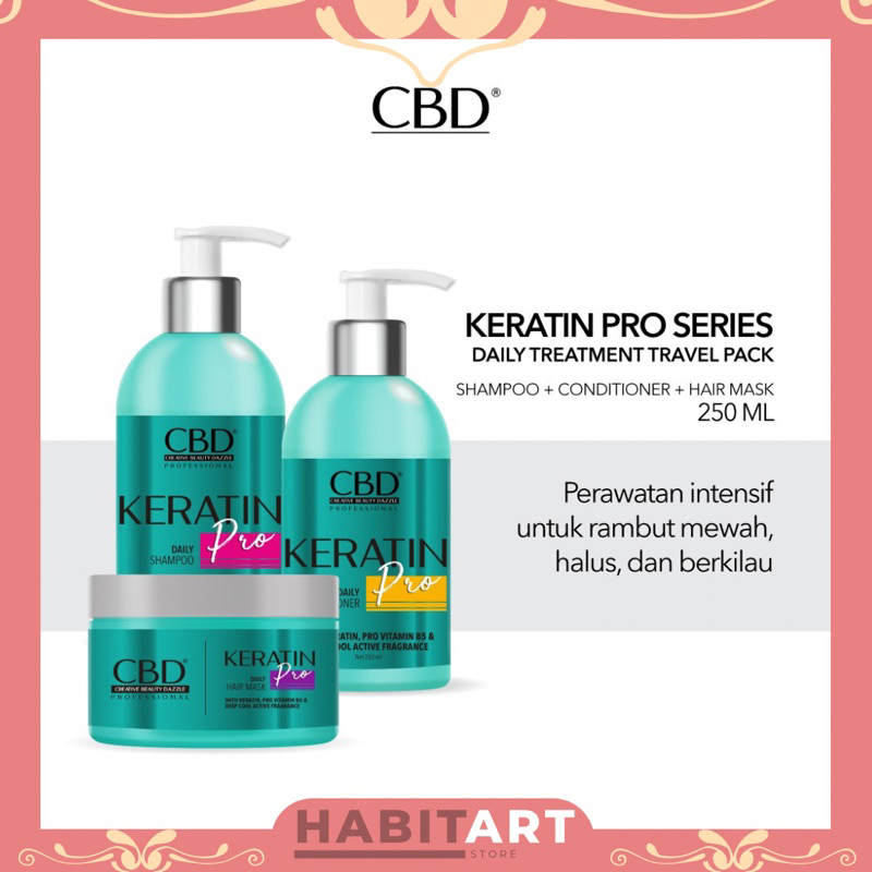 Jual CBD Keratin Professional Daily Shampo | Conditioner | Hair Mask ...