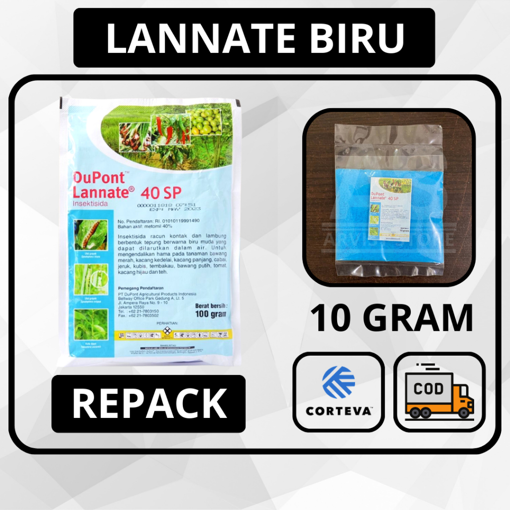 Jual Insektisida LANNATE Biru Dupont / Corteva 40 SP Original Kemasan ...