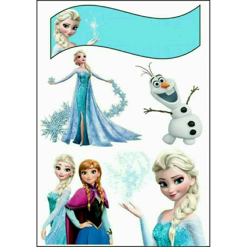 Jual Custom nama cake Topper HappyBirthday tema Frozen | Shopee Indonesia