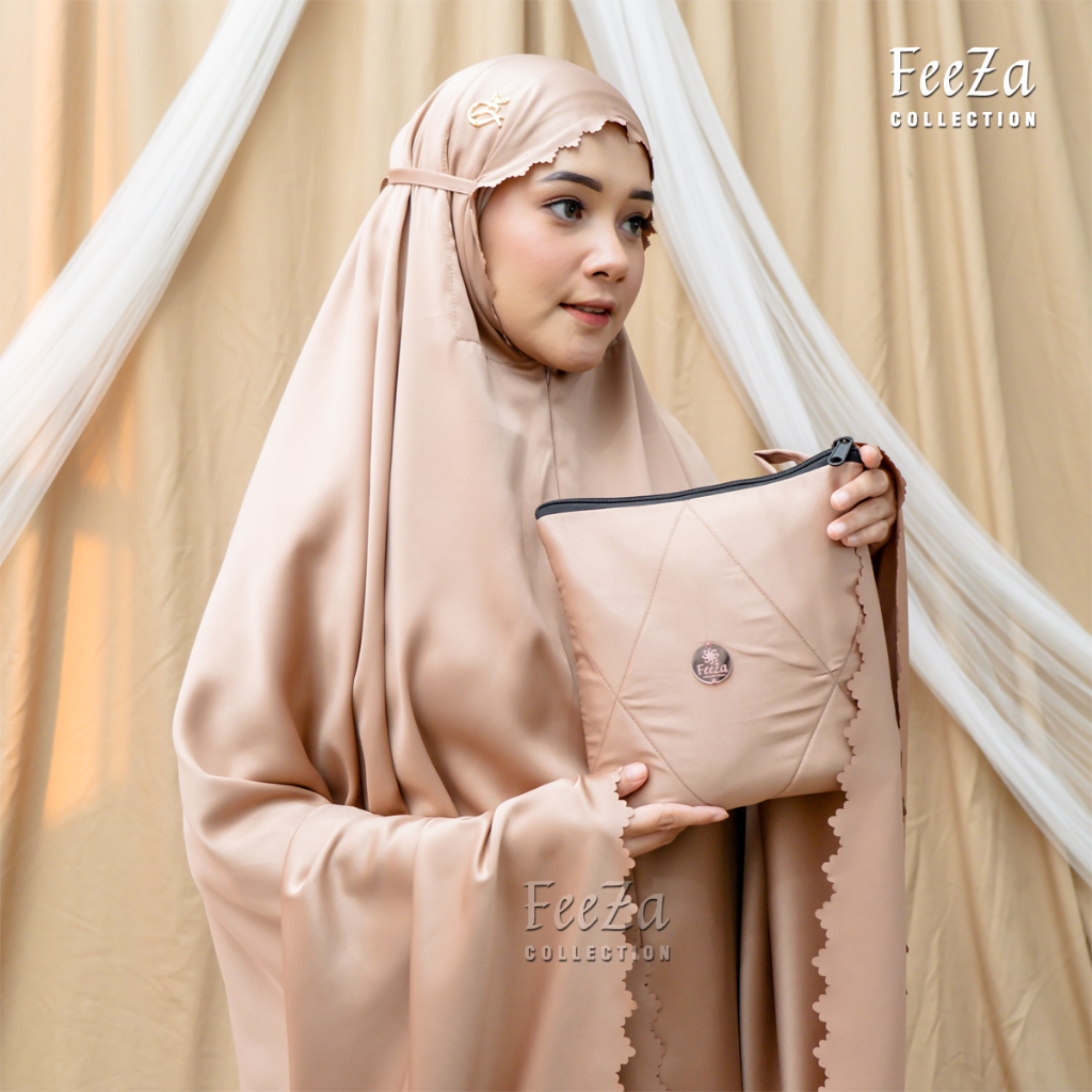 Jual FeeZa Mukena Dewasa Silk 2in1 FeeZa Set Sajadah Laser Cut ...