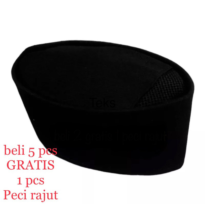 Jual Peci hitam polos/SONGKOK HITAM NASIONAL | Shopee Indonesia