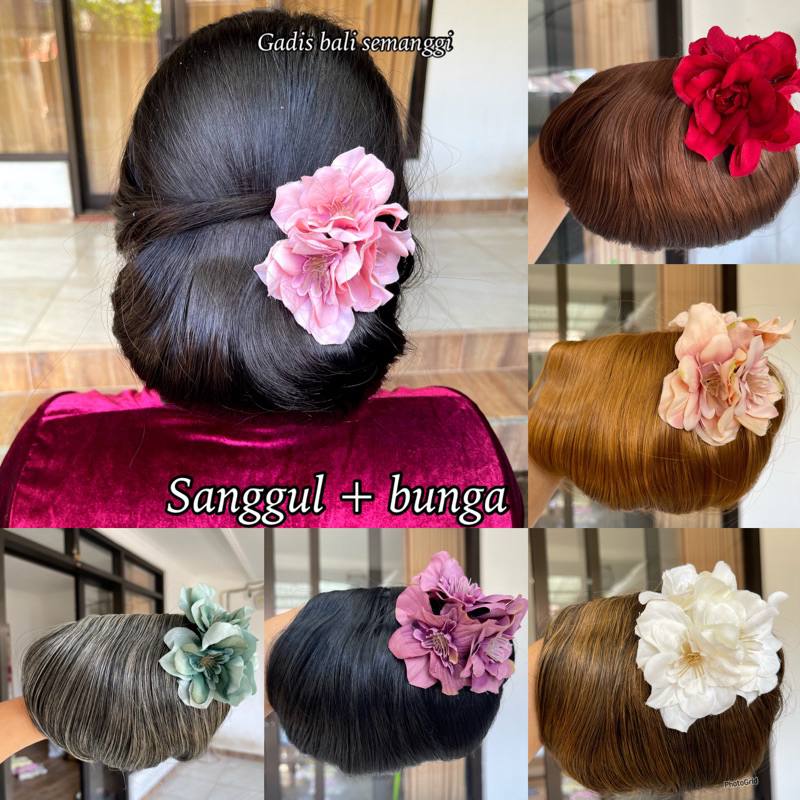 Jual sanggul modern/ sanggul + bunga/ sirkam polos | Shopee Indonesia