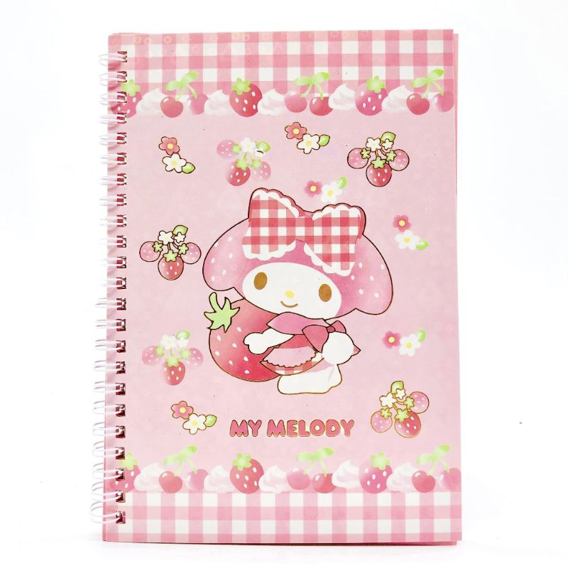 Jual Notebook ring buku spiral A5 Sanrio Melody linabell cinnamoroll ...