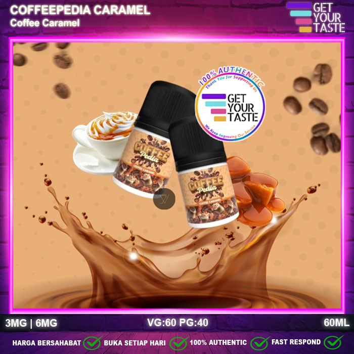 Jual Liquid Coffee Pedia Coffee Caramel 60ML Coffeepedia by Majapahit | Shopee Indonesia