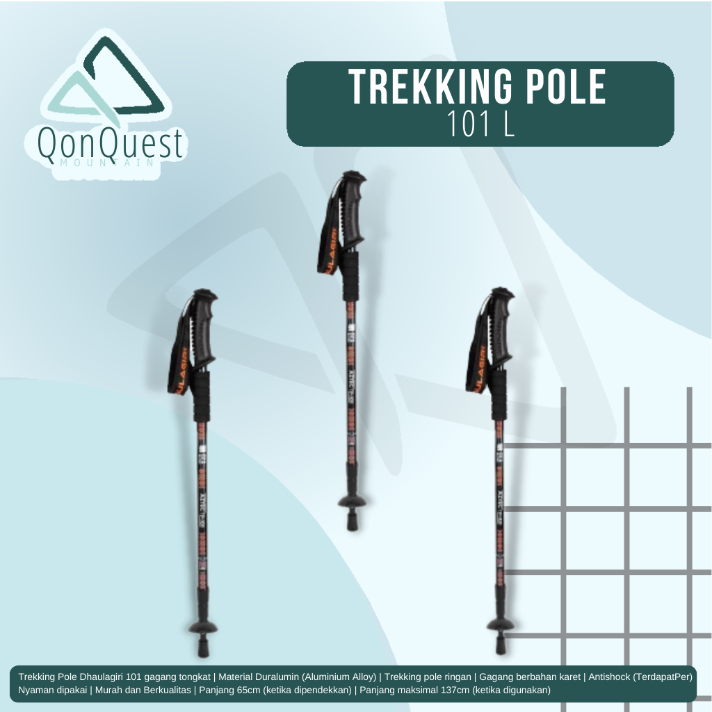 Jual Dhaulagiri Trekking Pole 101 L Gagang Lurus/tongkat camping gunung ...