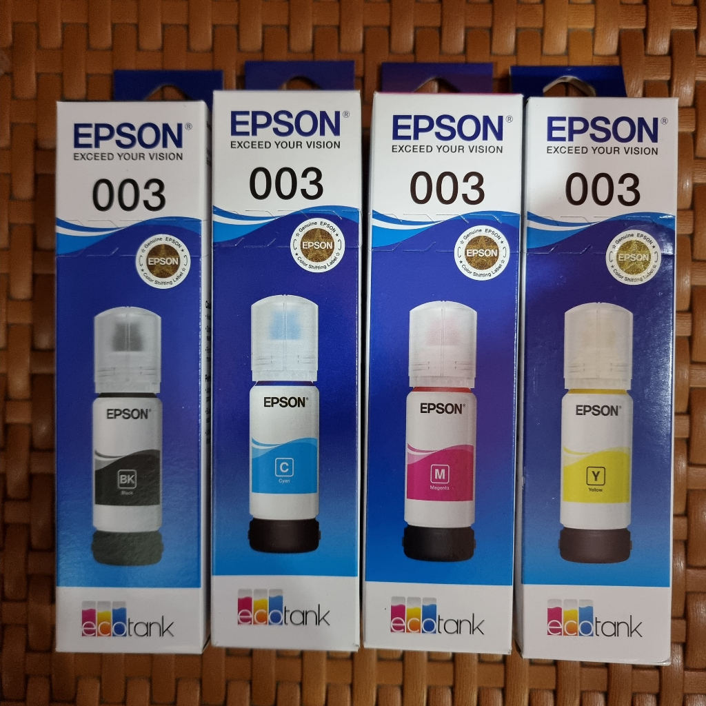Jual Tinta Printer Epson 003 Black / Cyan / Magenta / Yellow Original | Shopee Indonesia