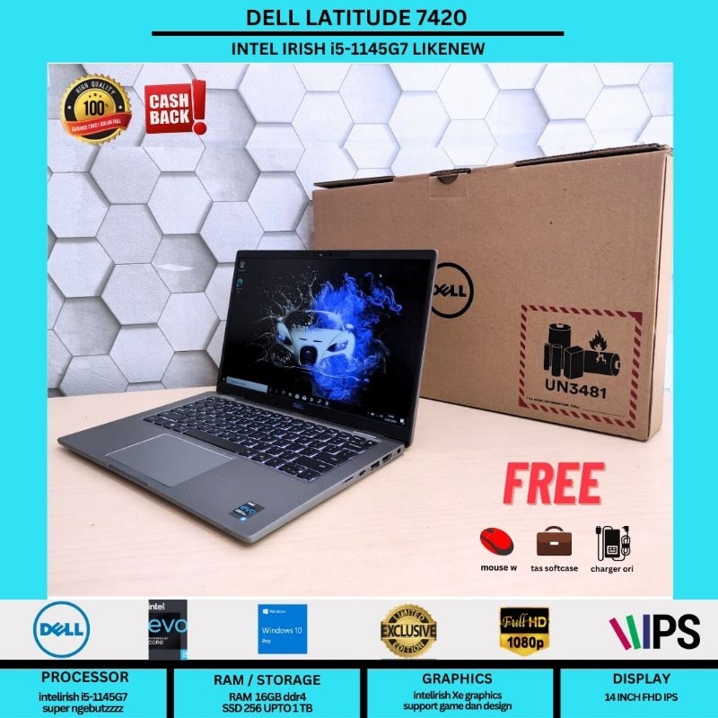 Jual DELL LATITUDE 7420 INTEL IRISH i5-1145G7 RAM 16GB/SSD 1TB NVME ...