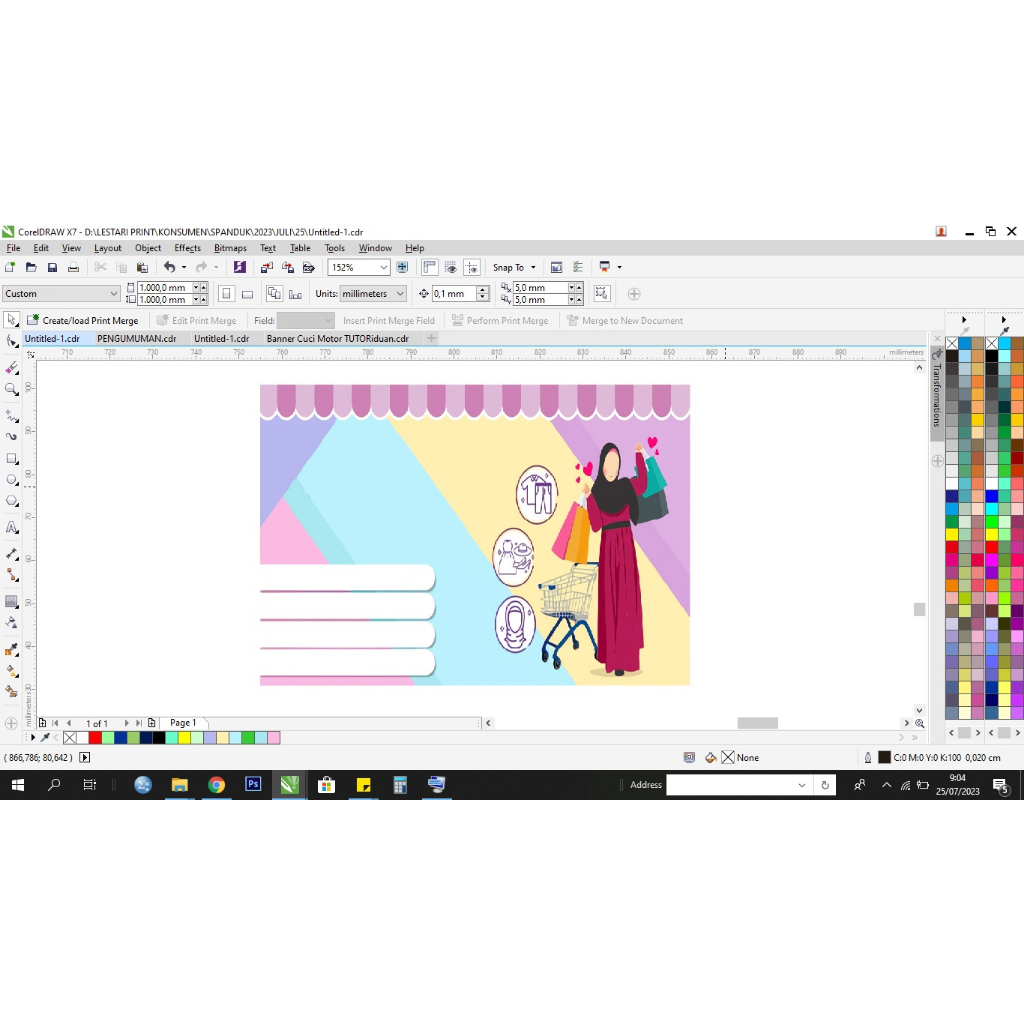 Jual SPANDUK BANNER CUSTOM PESANANAN NANDA 100cm x 70cm | Shopee Indonesia