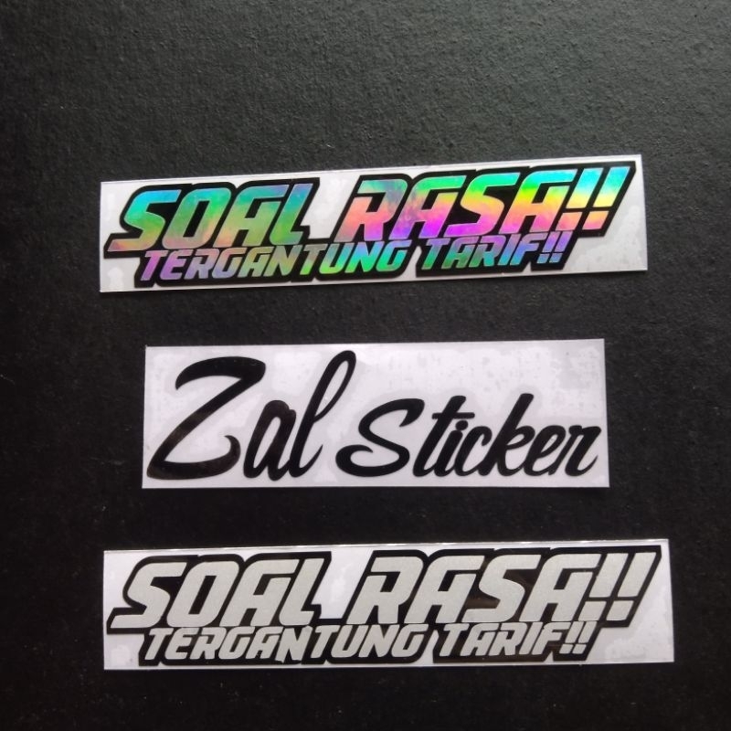 Jual sticker soal rasa tergantung tarif sticker cutting | Shopee Indonesia