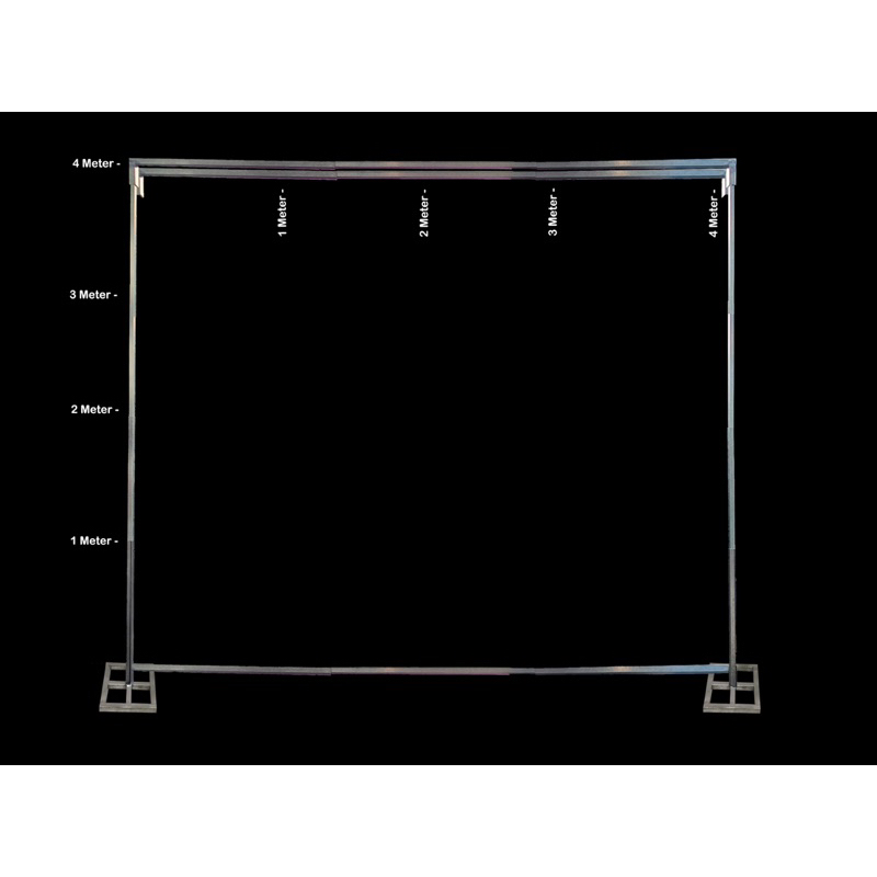 Jual Tiang Backdrop / Tiang Dekorasi / Tiang Gawang Besi 4x4m 2 layer ...