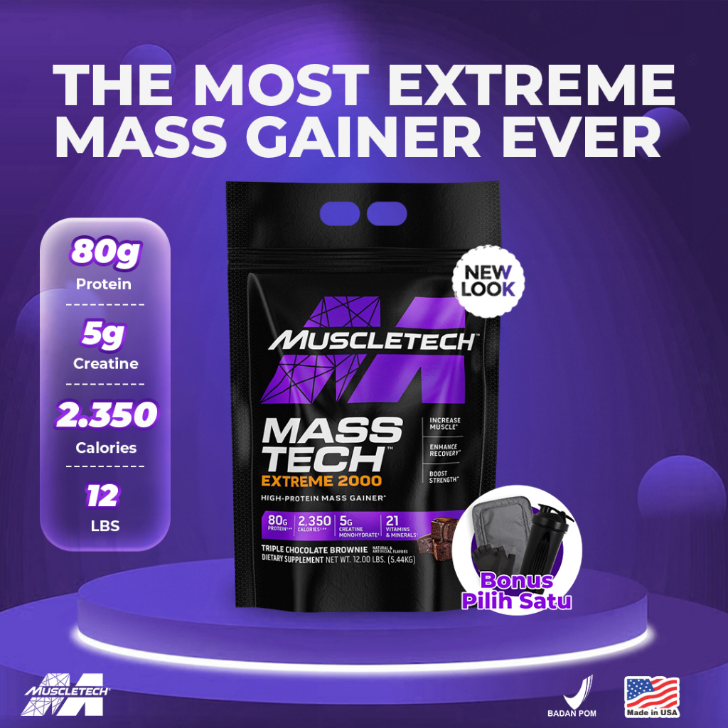 Jual Muscletech Masstech 12lb Mass Gainer - Chocolate | Shopee Indonesia