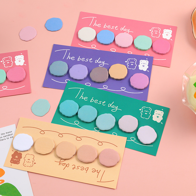 Jual COD STICKY NOTE BULAT SIMPLE BERWARNA / STIKER NOTE / MEMO STIKER ...