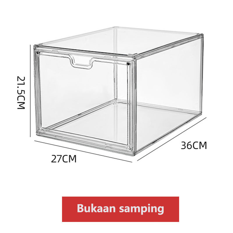 Jual Kotak Sepatu Premium Ukuran Besar Plastic Sneaker Stackable ...