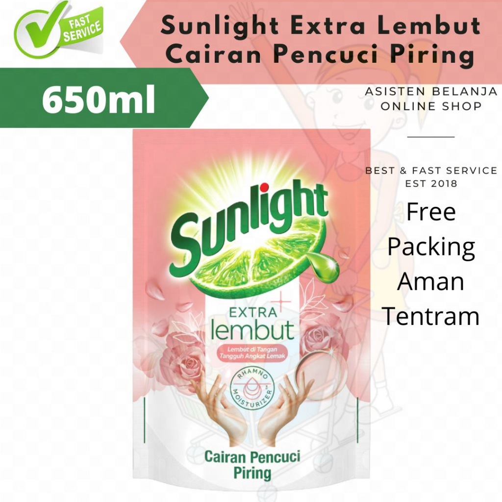 Jual Sunlight Extra Lembut Sabun Pencuci Piring 650ml 625 ml | Shopee ...