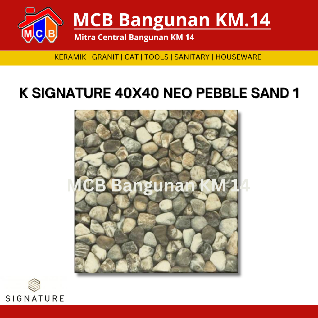 Jual KERAMIK SIGNATURE 40X40 NEO PEBBLE SAND 1 - KERAMIK LANTAI ...