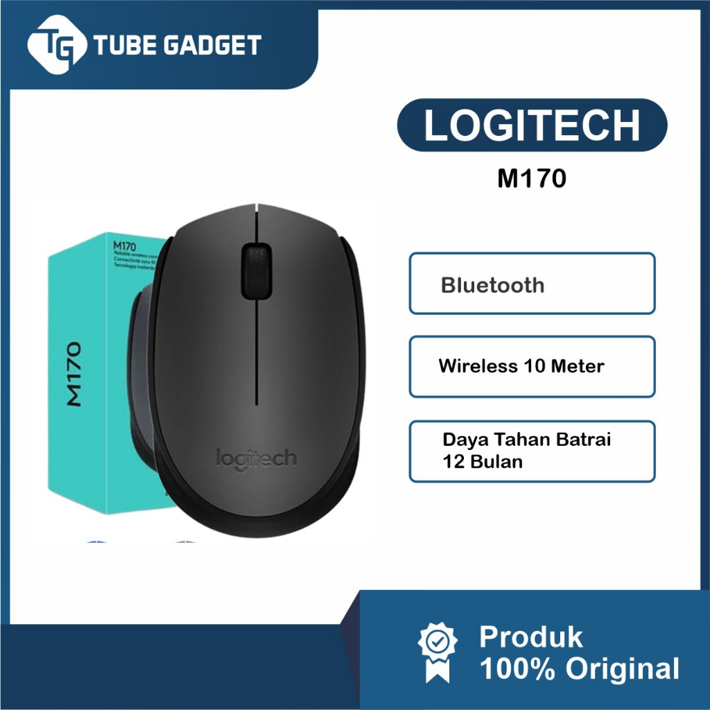 Jual Mouse Wireless Logitech M170 Original Hitam Garansi Resmi (INSTAN ...