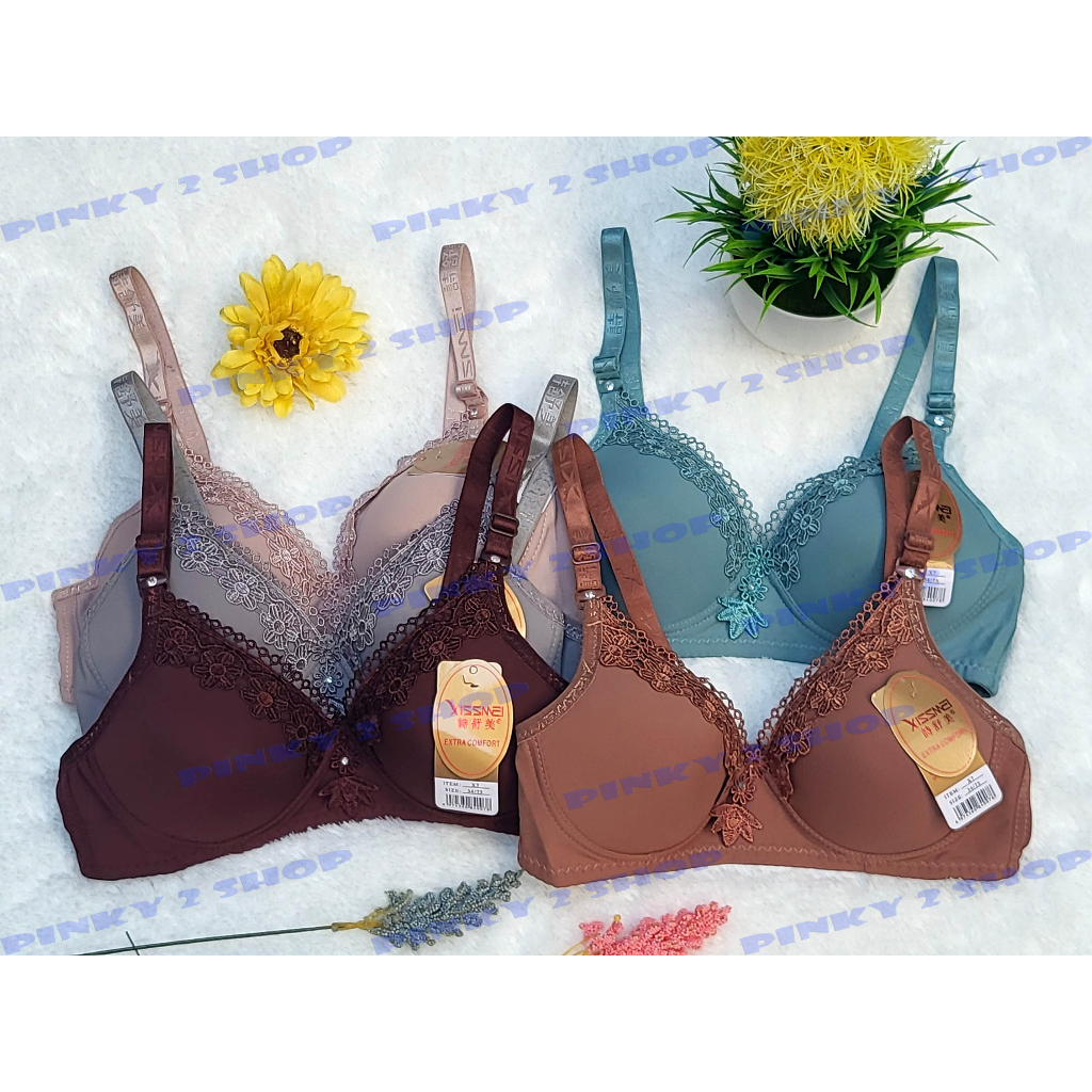 Jual BRA BH WANITA BUSA TIPIS XISMEI RENDA KAIT 2 SIZE 34-40 | Shopee ...