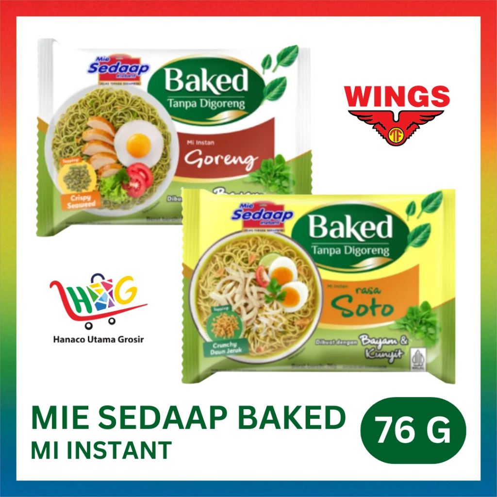 Jual Mie Sedaap Baked - Rasa Mie Goreng dan Soto 76g [ 1 PCS ] | Shopee Indonesia