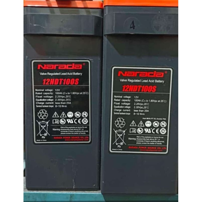 Jual battery VRLA merek NARADA 12v 100ah second | Shopee Indonesia