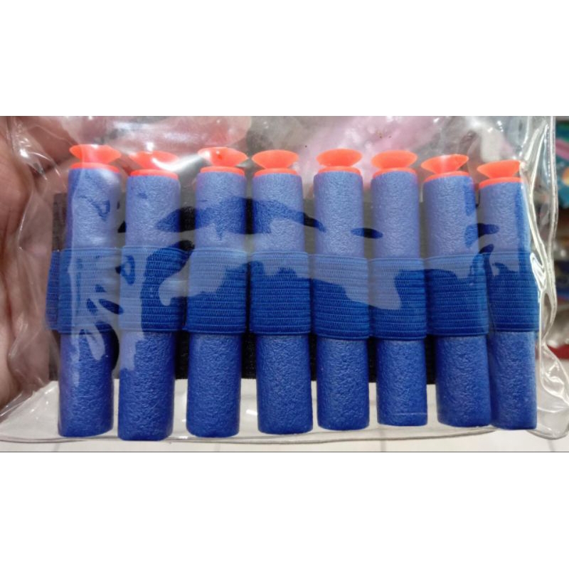 Jual Mainan isi peluru spon panjang 7 cm isi 8 pc | Shopee Indonesia