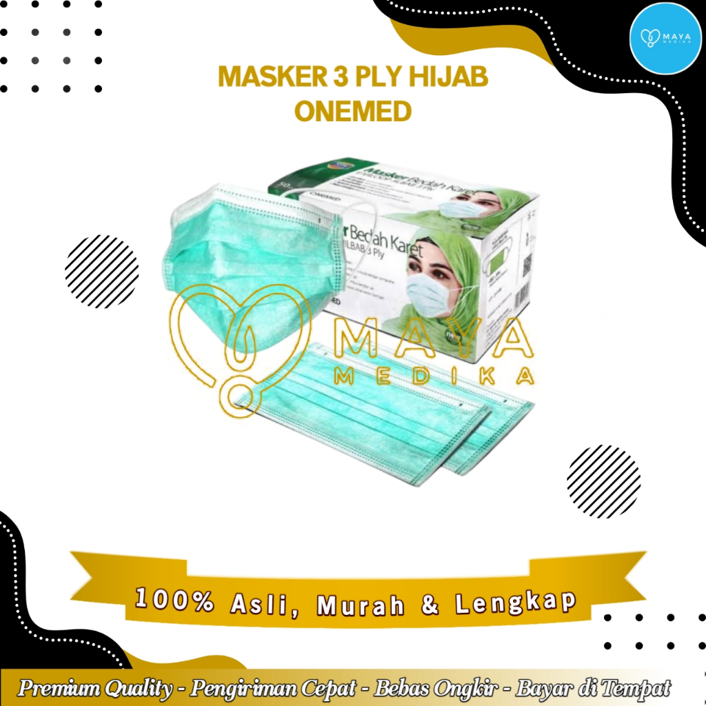 Jual Masker 3 Ply Hijab OM | Shopee Indonesia