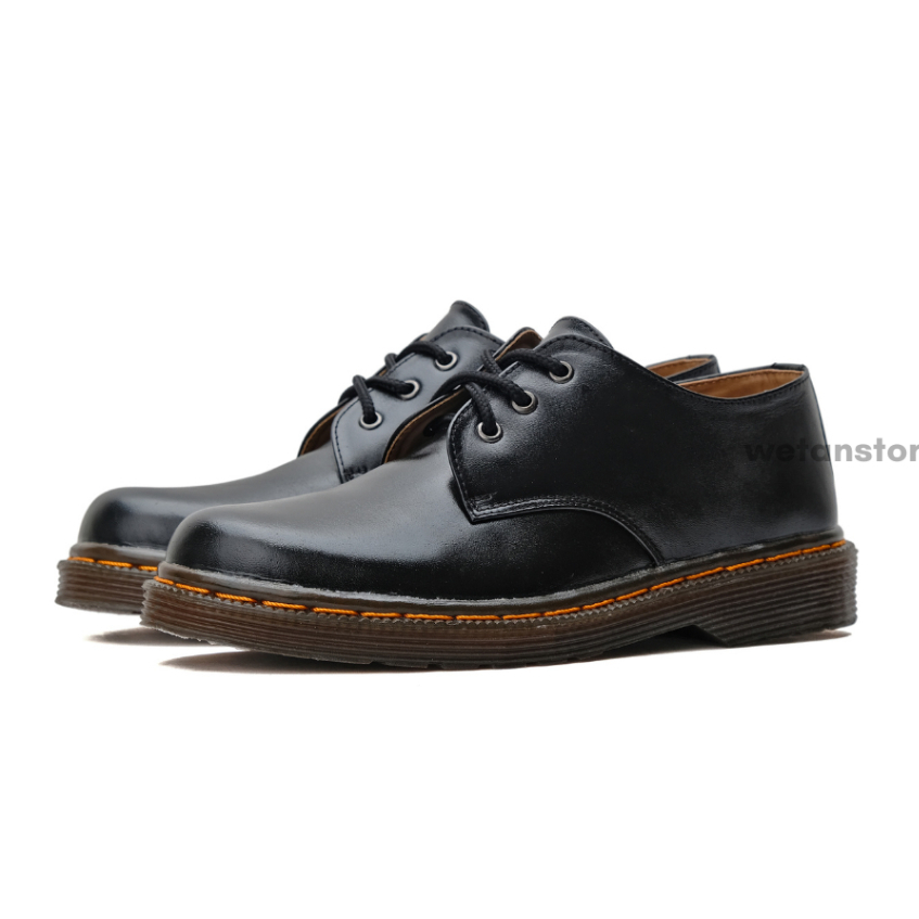 Jual Sepatu Low Boots Pria Kulit Asli 3 Holes Boots Klasik Pendek Kerja ...