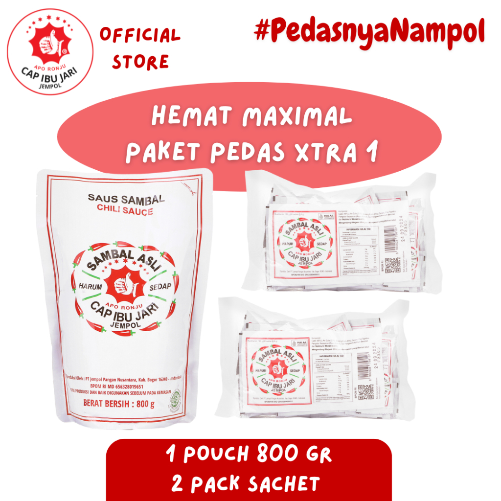 Jual Sambal Asli Cap Ibu Jari Jempol PAKET PEDAS XTRA 1 | Shopee Indonesia