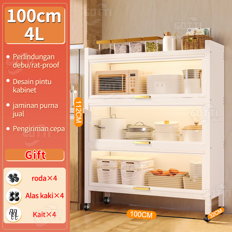 Jual 4/5L Lemari Dapur Lemari Piring Minimalis Rak Lemari Rak Kabinet ...