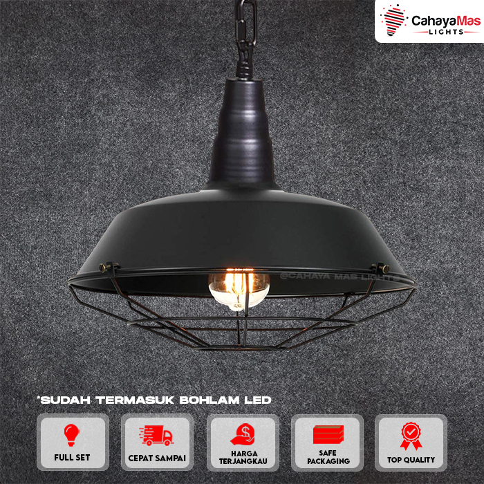Jual Lampu Hias Gantung Cafe / Resto / Ruang Makan Industrial Vintage ...