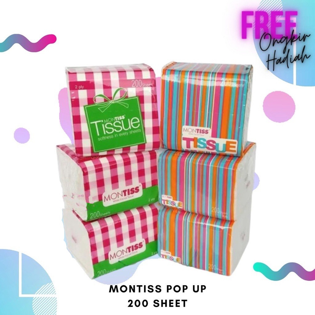 Jual Tissue Montiss POP UP 200 sheets 2ply / Montis Tisu 200 lembar ...